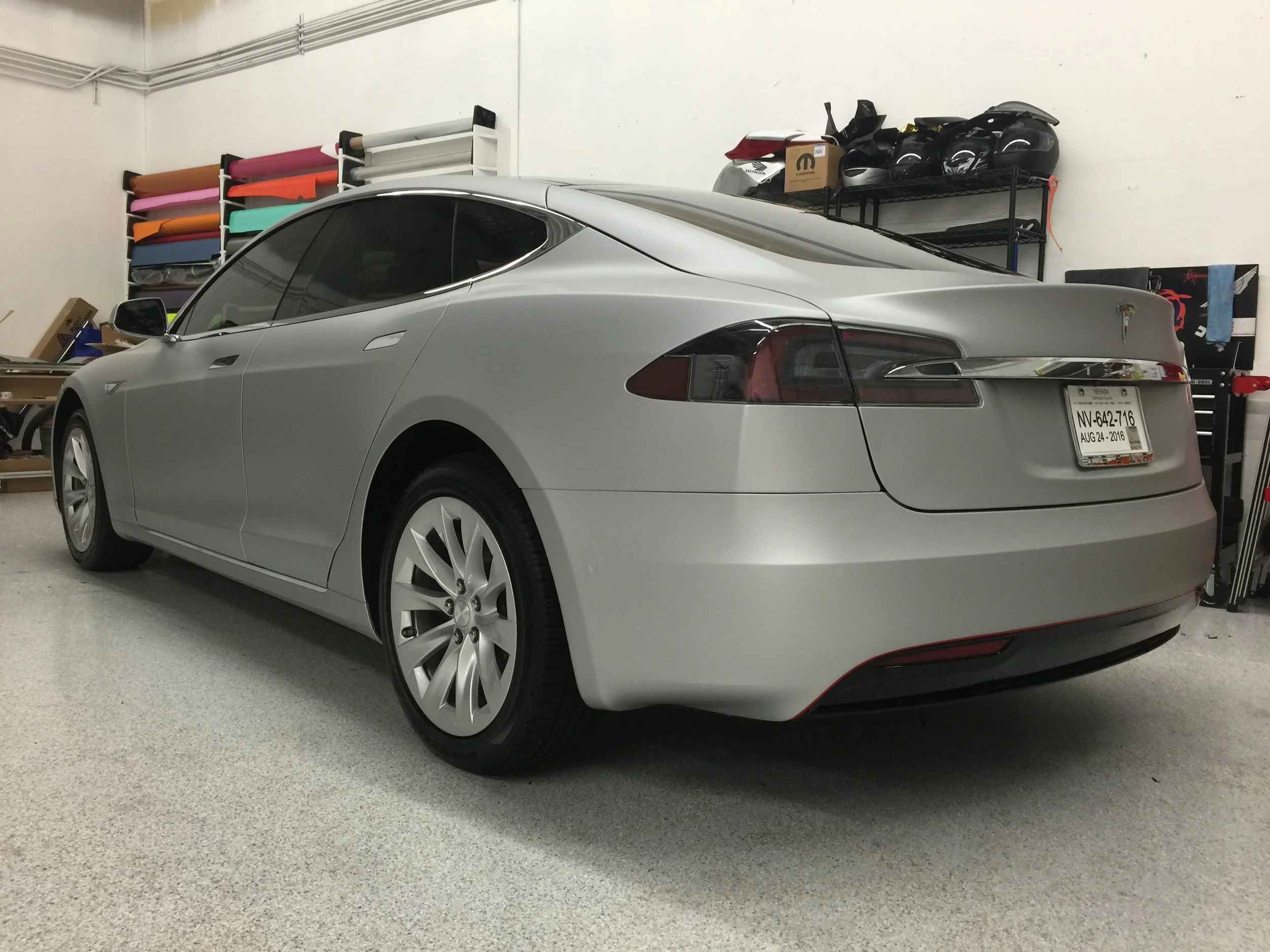 Tesla Model S - Matte Silver — Incognito Wraps