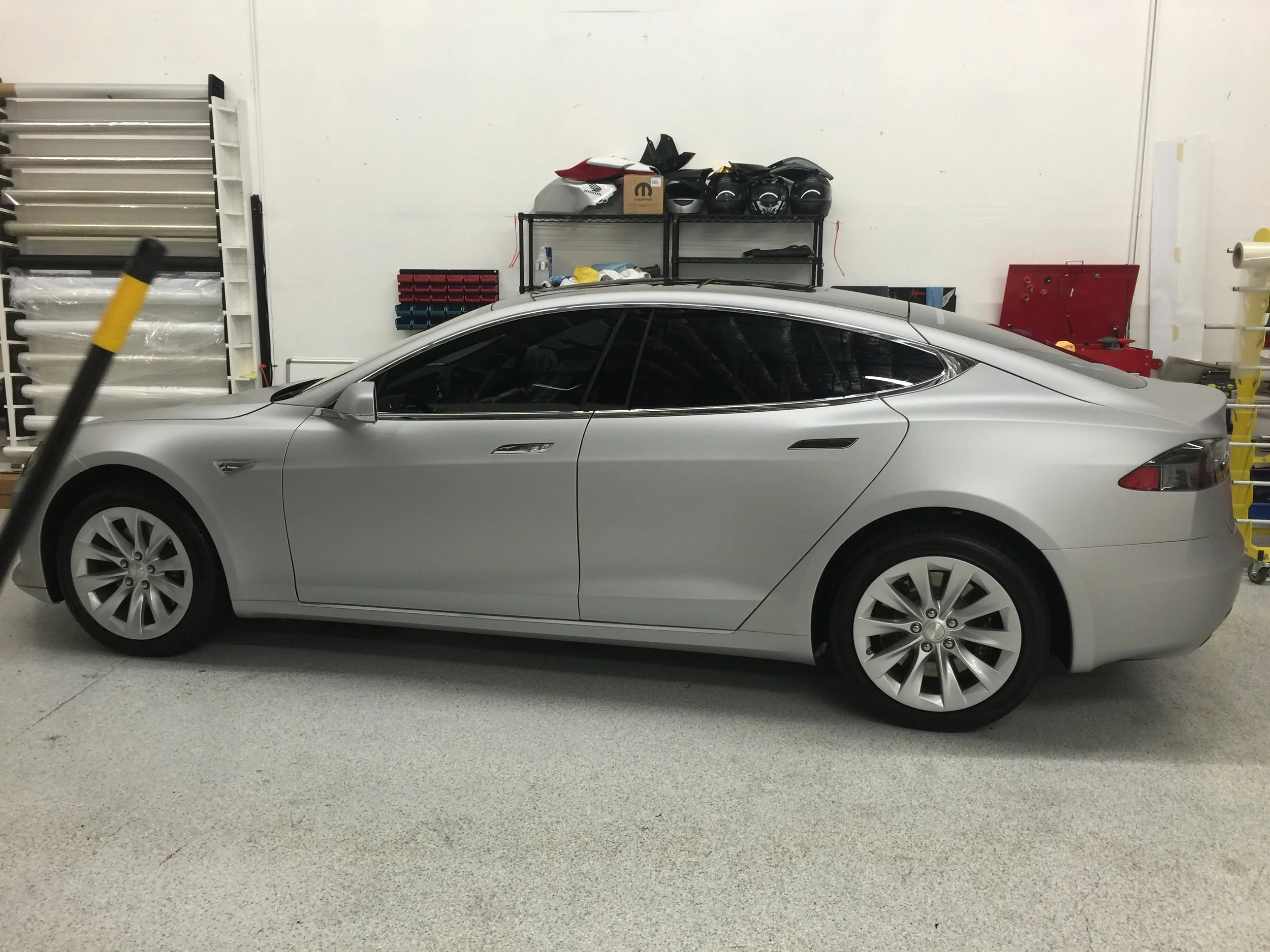 Tesla Model S - Matte Silver — Incognito Wraps