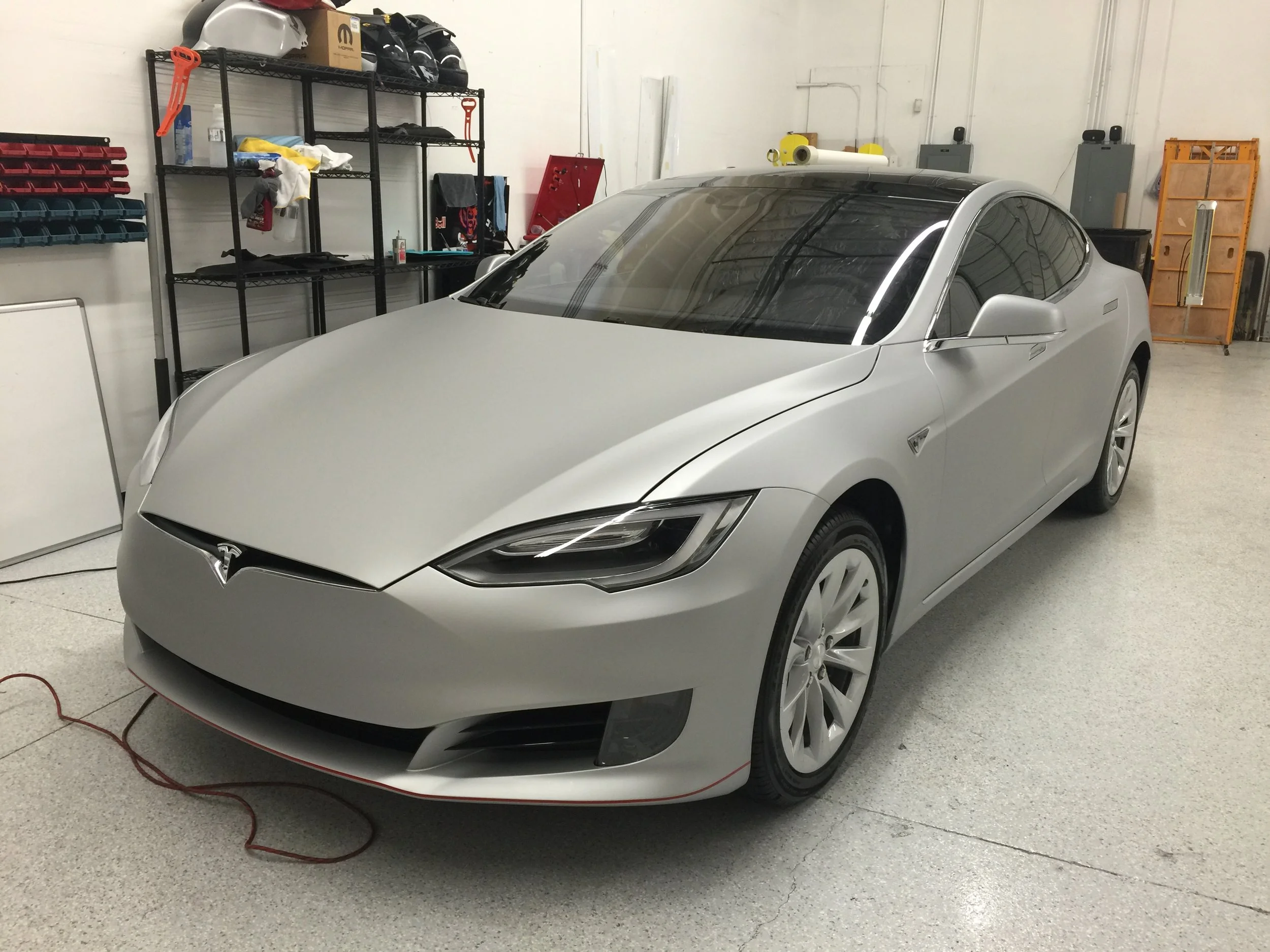 Tesla Model S - Matte Silver — Incognito Wraps