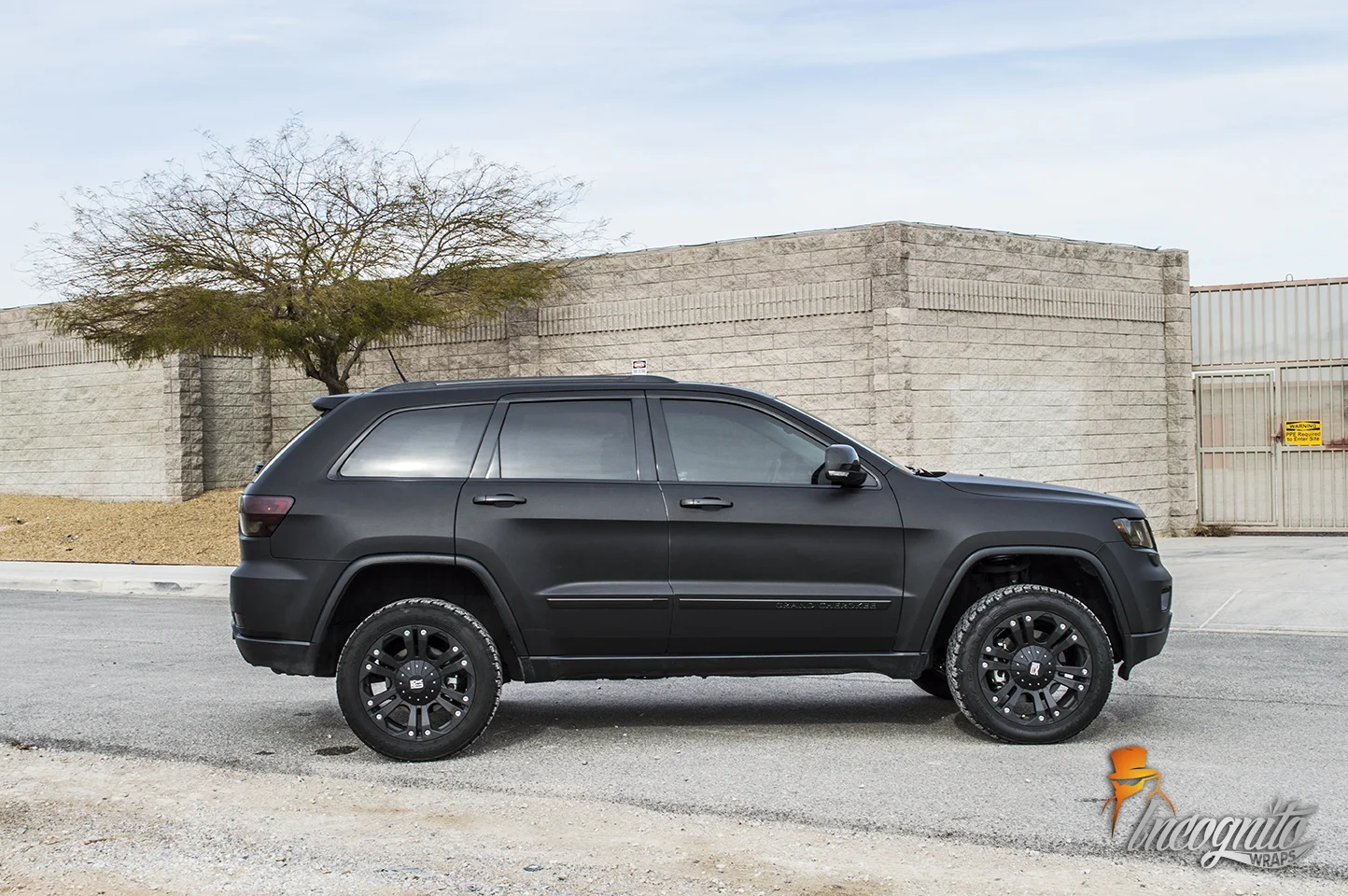 Jeep Grand Cherokee - Matte Black with Chrome Delete — Incognito Wraps