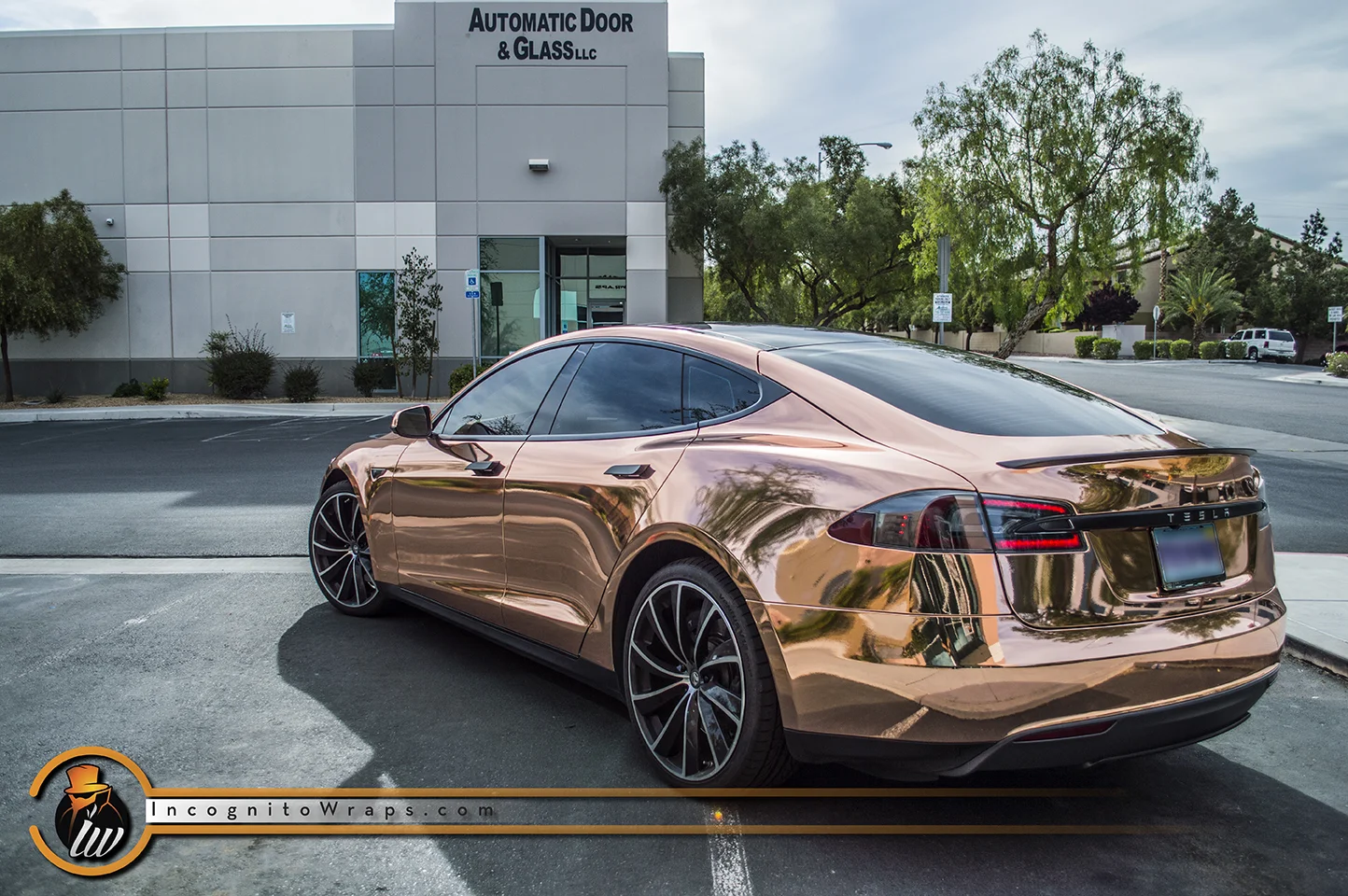 Tesla Model S - Rose Gold Chrome — Incognito Wraps