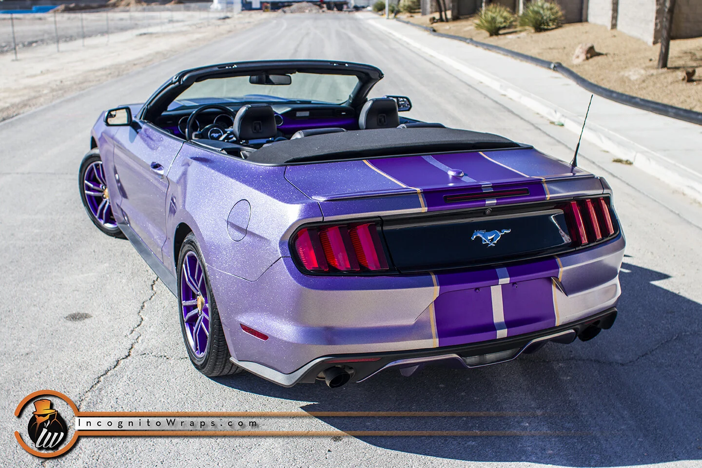 Ford Mustang Convertible - Gold Rush Purple — Incognito Wraps