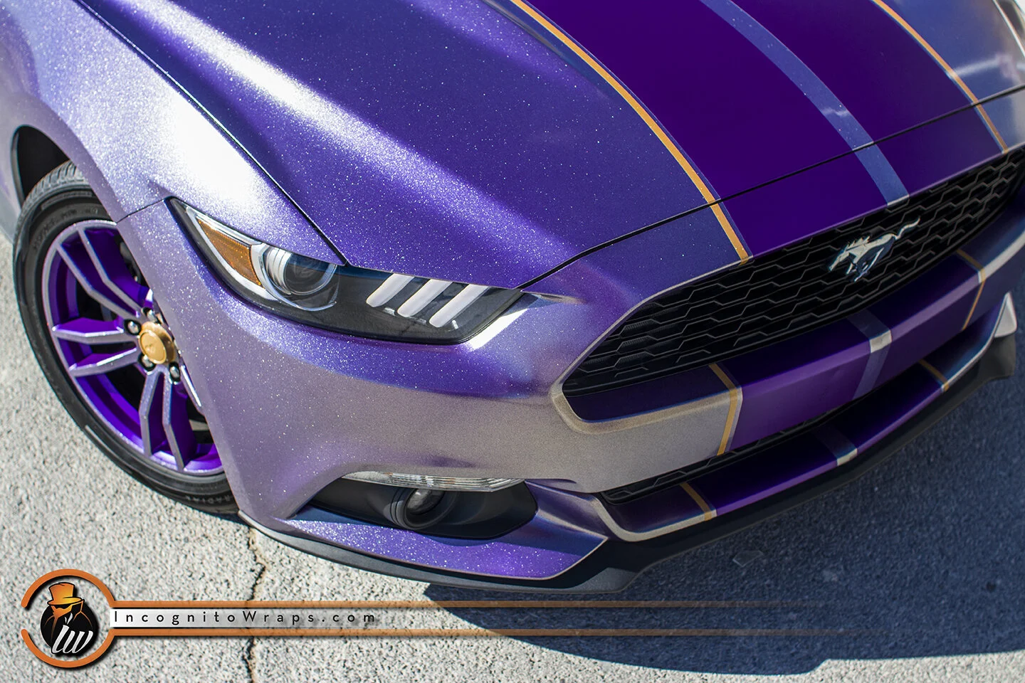 Ford Mustang Convertible - Gold Rush Purple — Incognito Wraps
