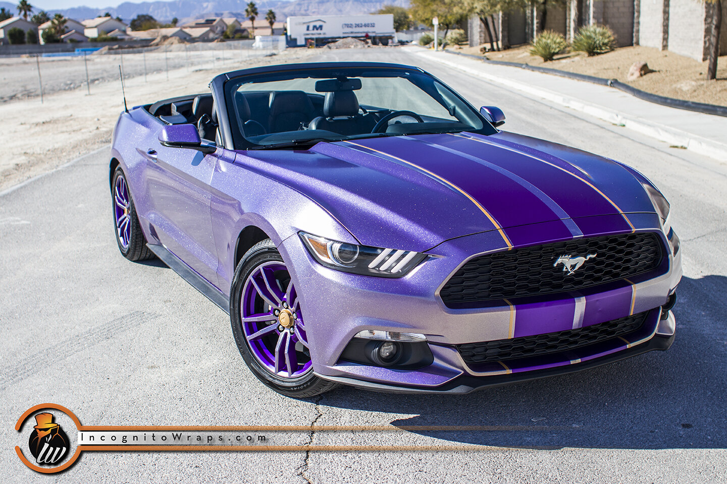 Ford Mustang Convertible - Gold Rush Purple — Incognito Wraps