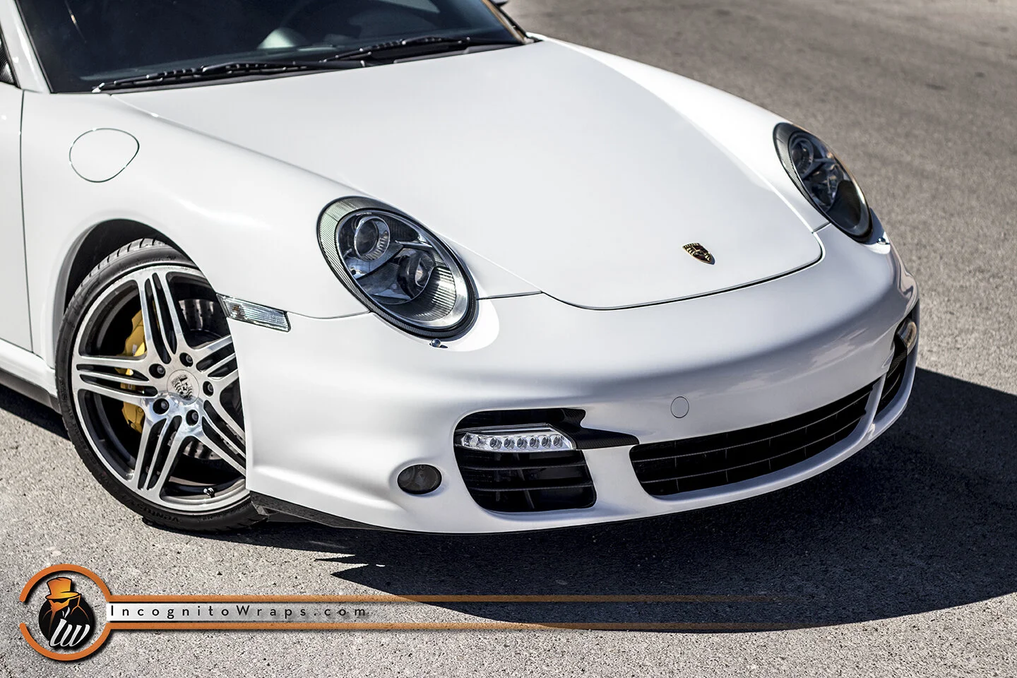 White Porsche 911 Turbo