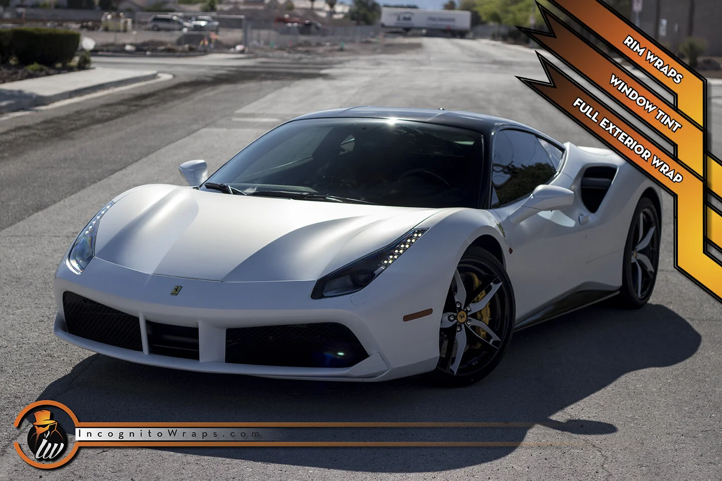 White Ferrari Chrome