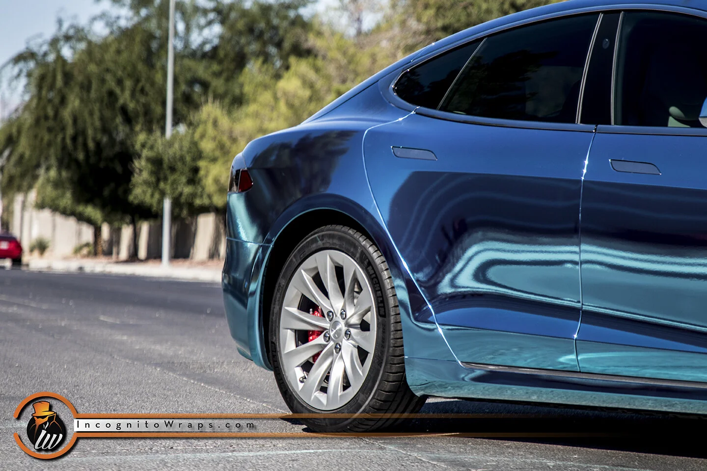 Blue Chrome Car