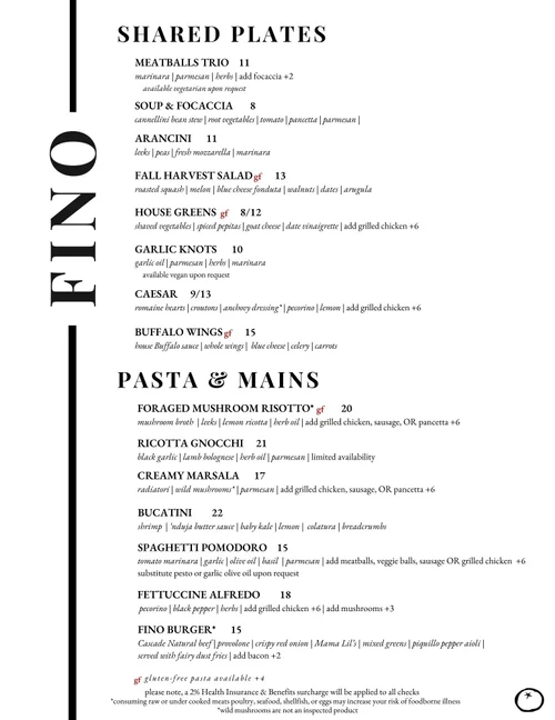 FINO - DINE-IN & TAKE-OUT