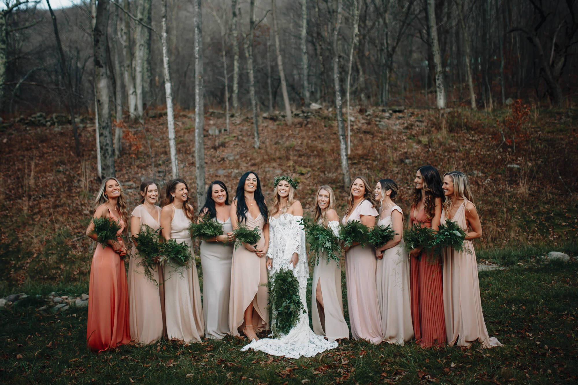Full Moon Resort Wedding Photos - Autumn, Boho, Catskills - Hudson ...