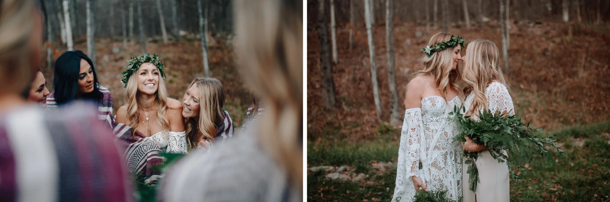 Full Moon Resort Wedding Photos - Autumn, Boho, Catskills - Hudson ...
