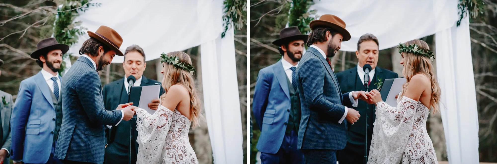 Full Moon Resort Wedding Photos - Autumn, Boho, Catskills - Hudson ...