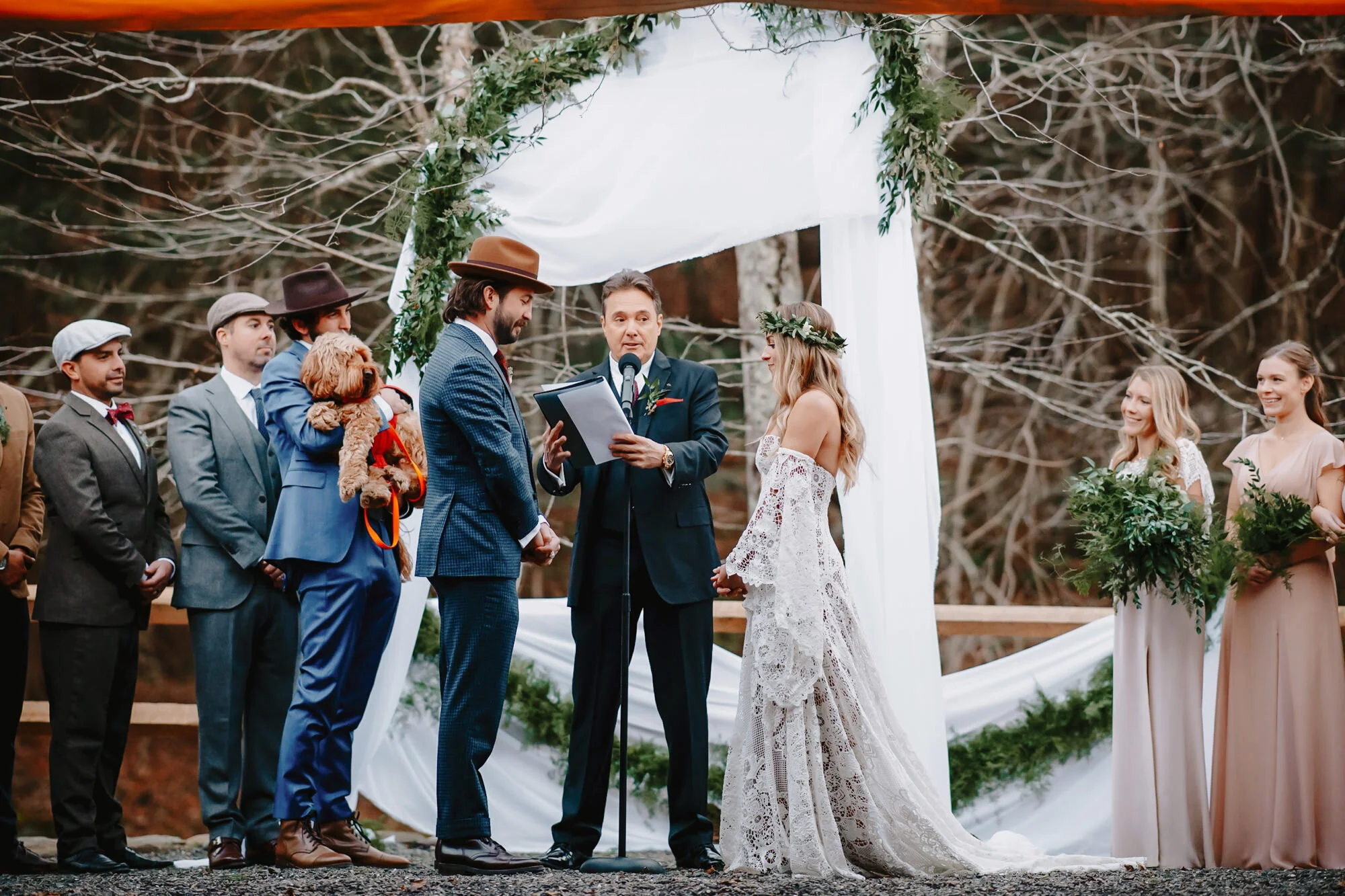 Full Moon Resort Wedding Photos - Autumn, Boho, Catskills - Hudson ...