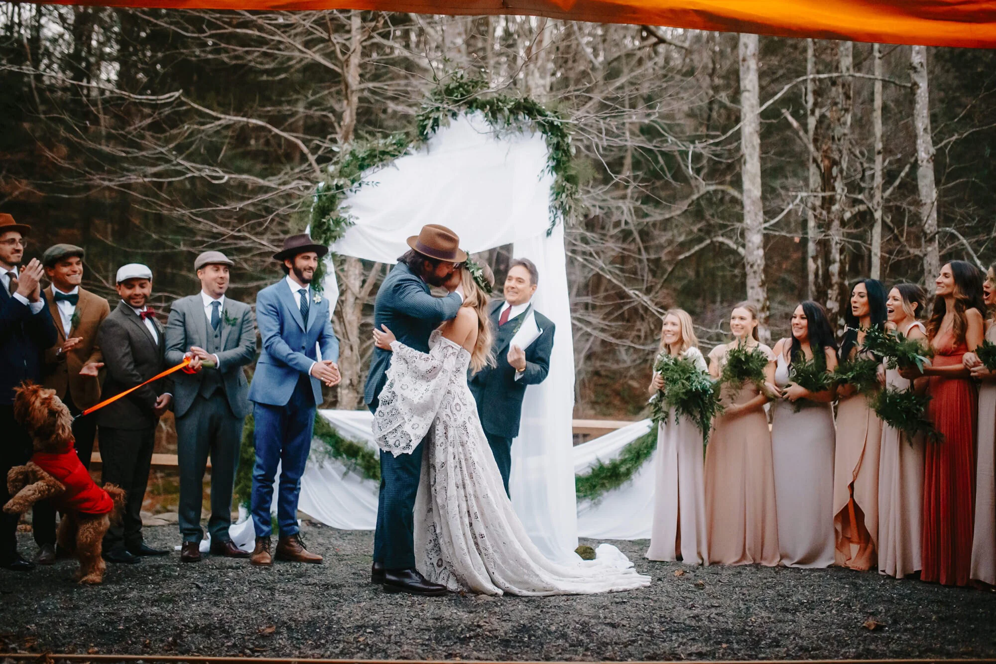 Full Moon Resort Wedding Photos - Autumn, Boho, Catskills - Hudson ...