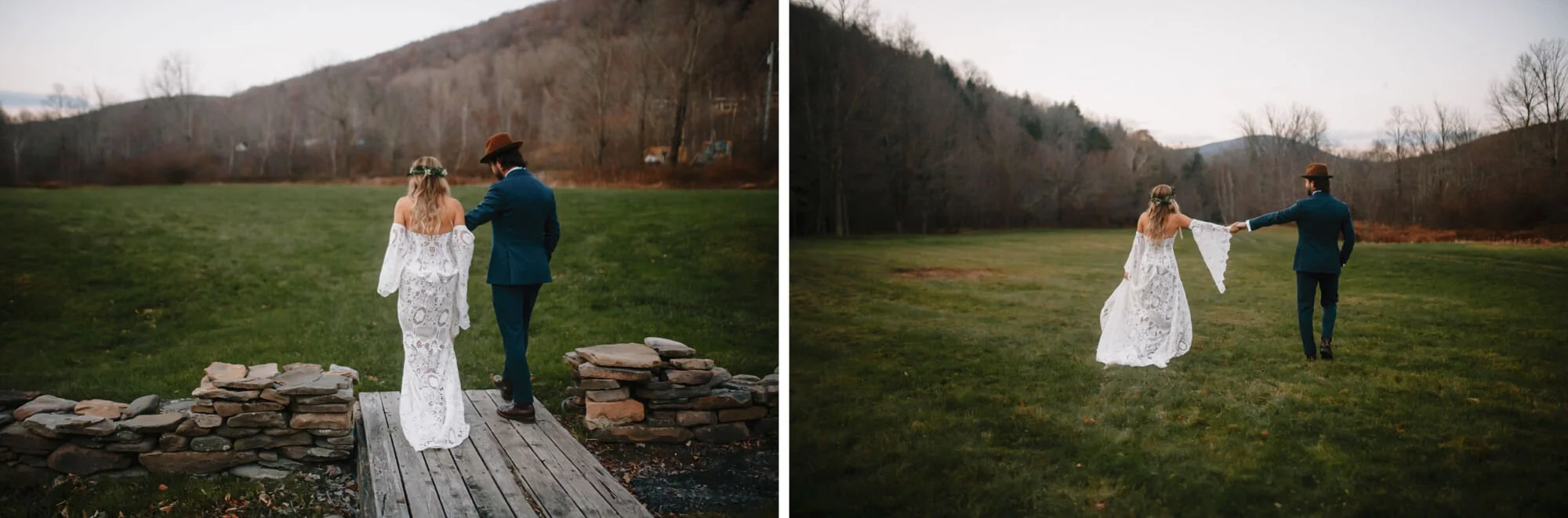 Full Moon Resort Wedding Photos - Autumn, Boho, Catskills - Hudson ...