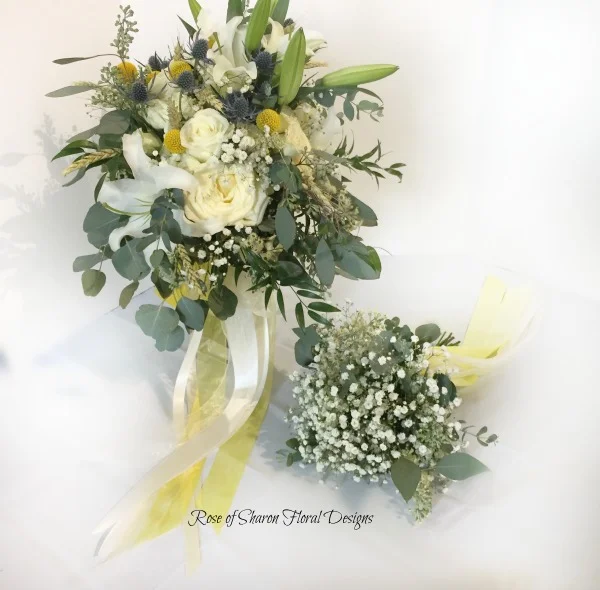 Yellow Rose And Daisy Wedding Bouquet
