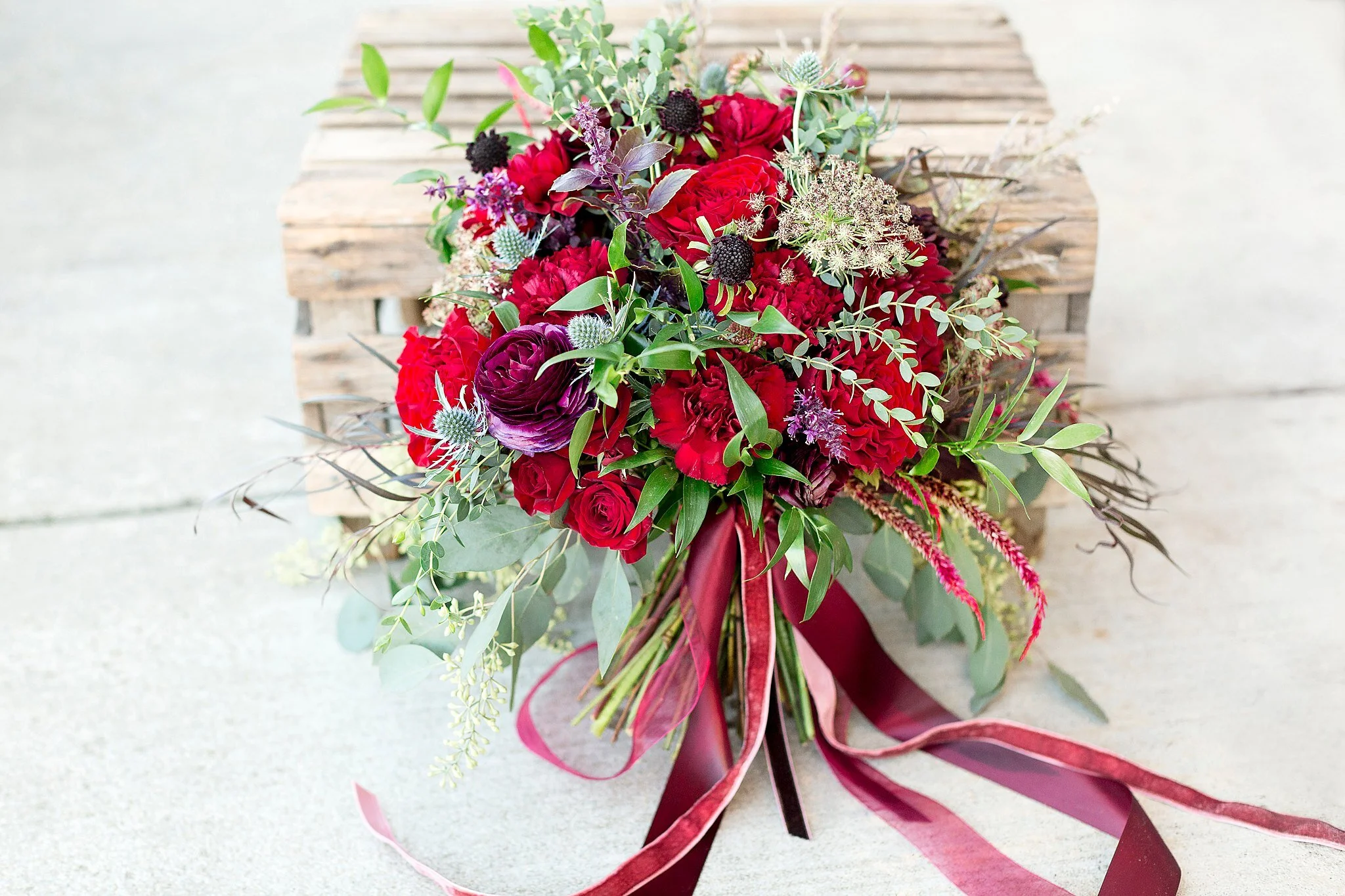 Red And Green Wedding Flowers