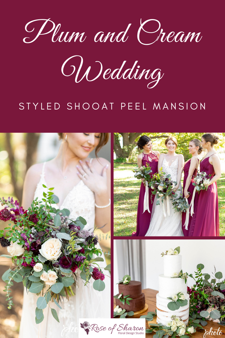 Plums and Cream Styled Bridal Shoot at Peel Mansion — Rose of Sharon ...