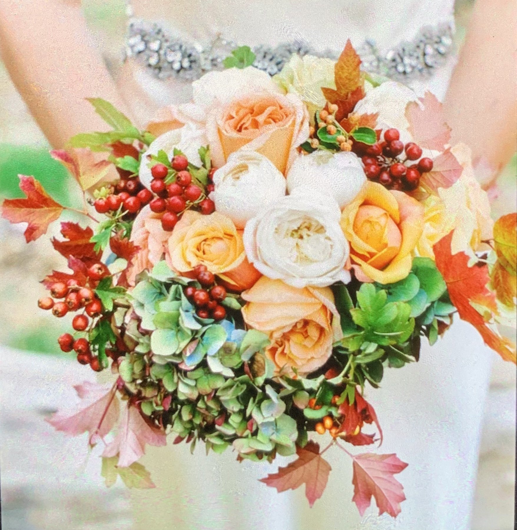 Inspiration vs. Interpretation: Classic Fall Wedding Bouquet in ...