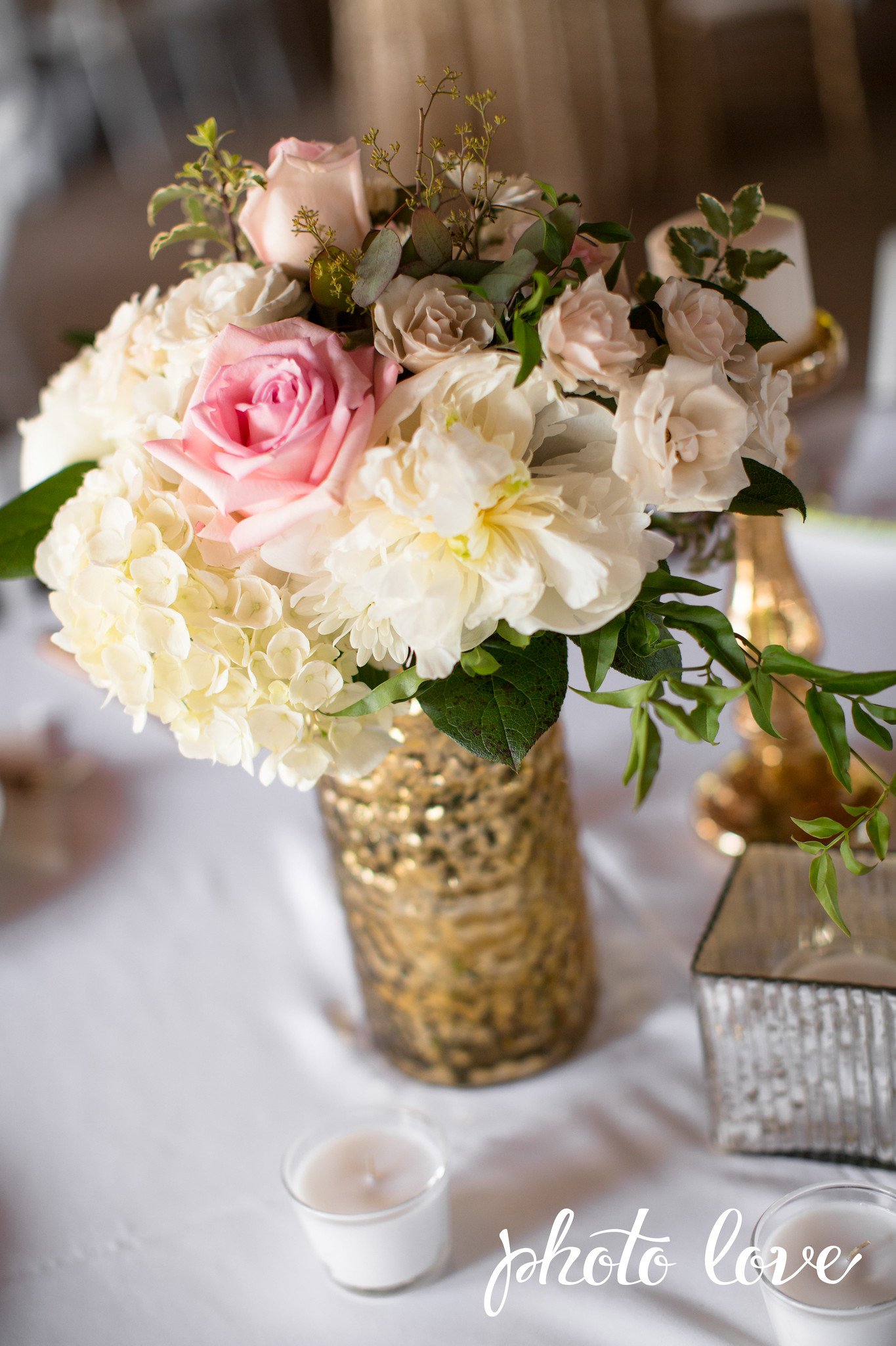 Let Your Winter Glow with Peach Fuzz and Gold: Elegant Event Decor ...