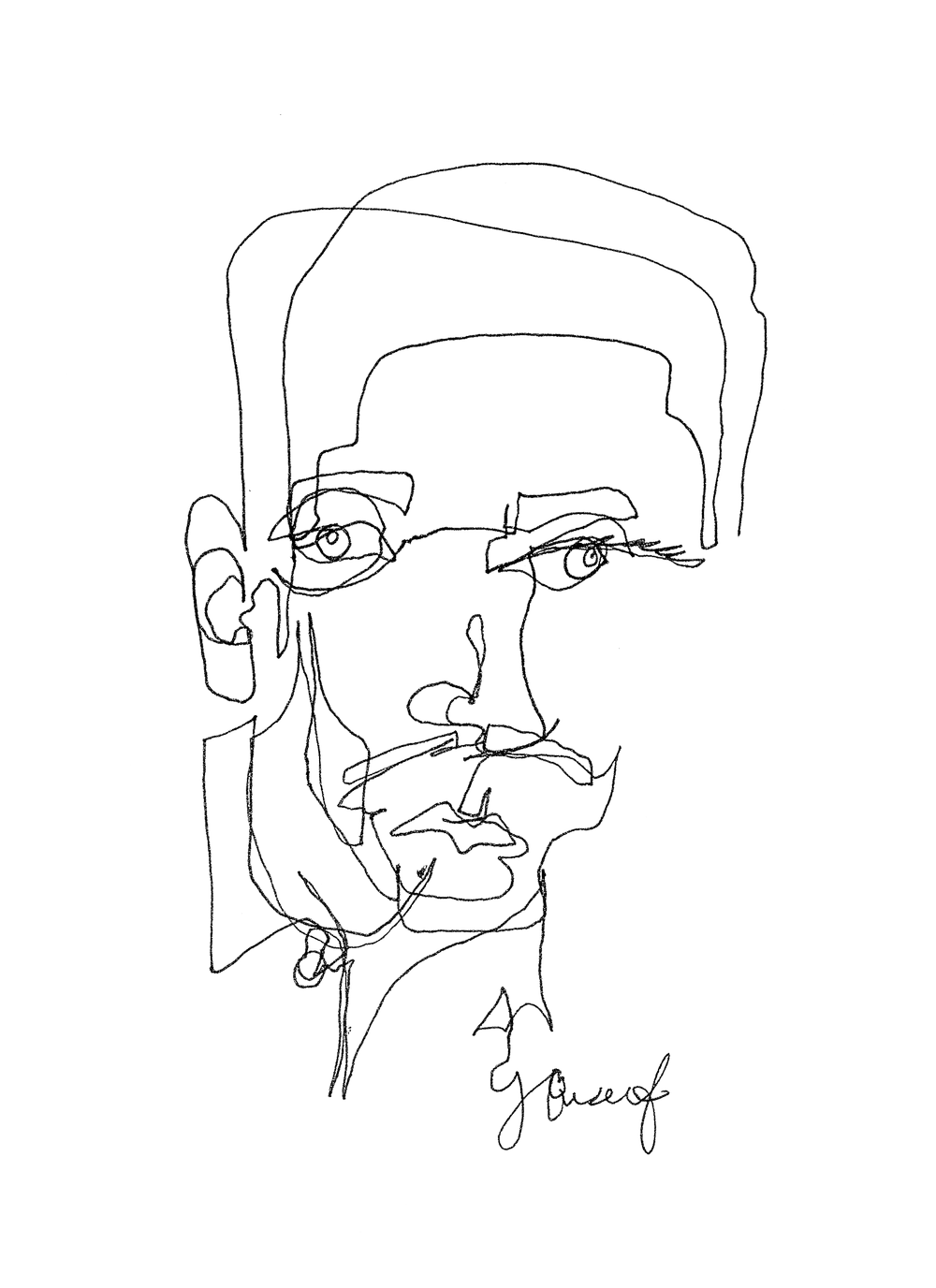 Blind Contour Portrait Artist for Events | Los Angeles — Allison Kunath ...