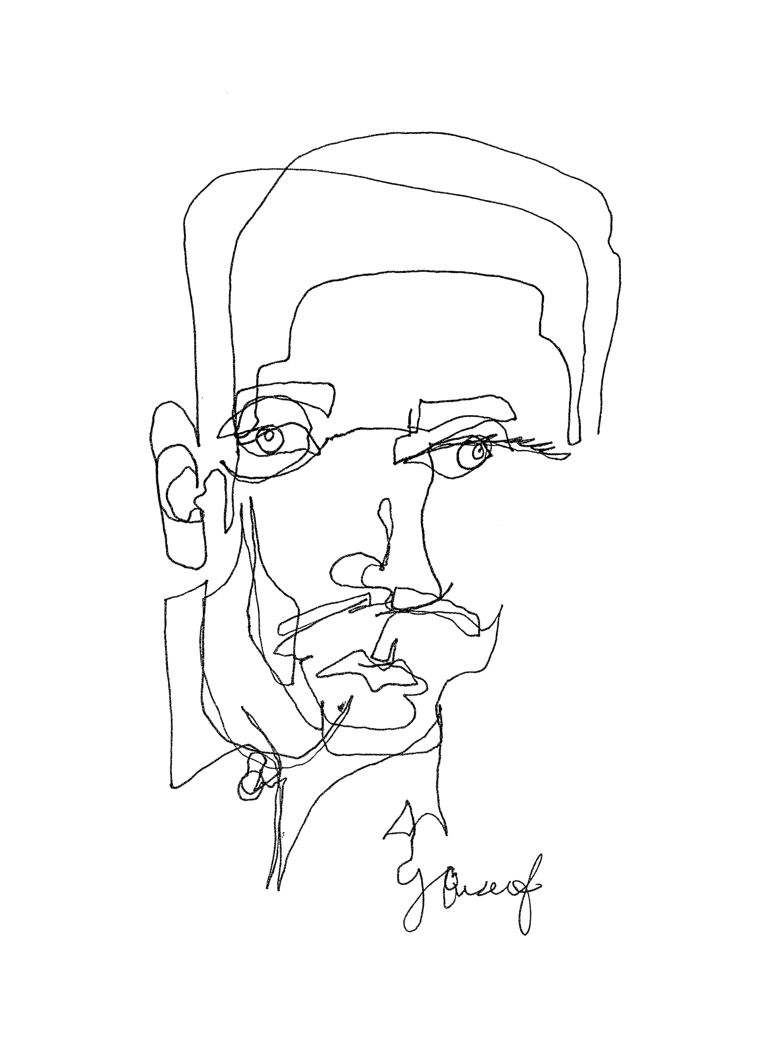 Blind Contour Portrait Artist for Events | Los Angeles — Allison Kunath ...