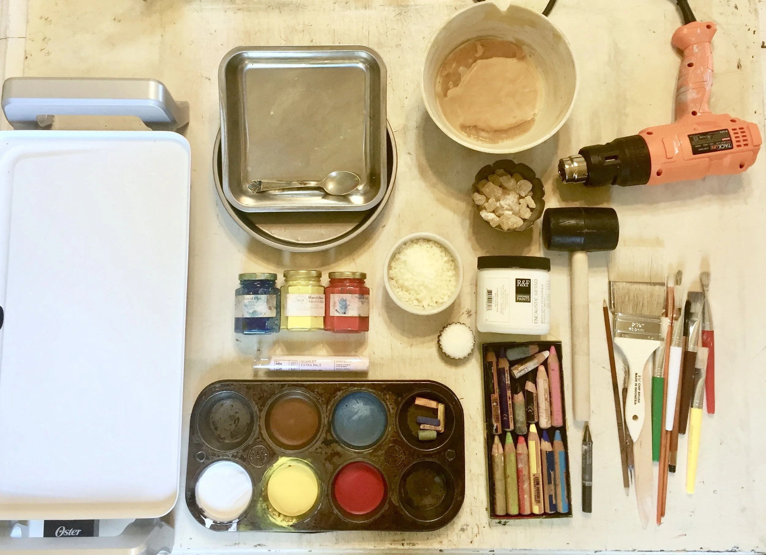Encaustic painting — misty mawn