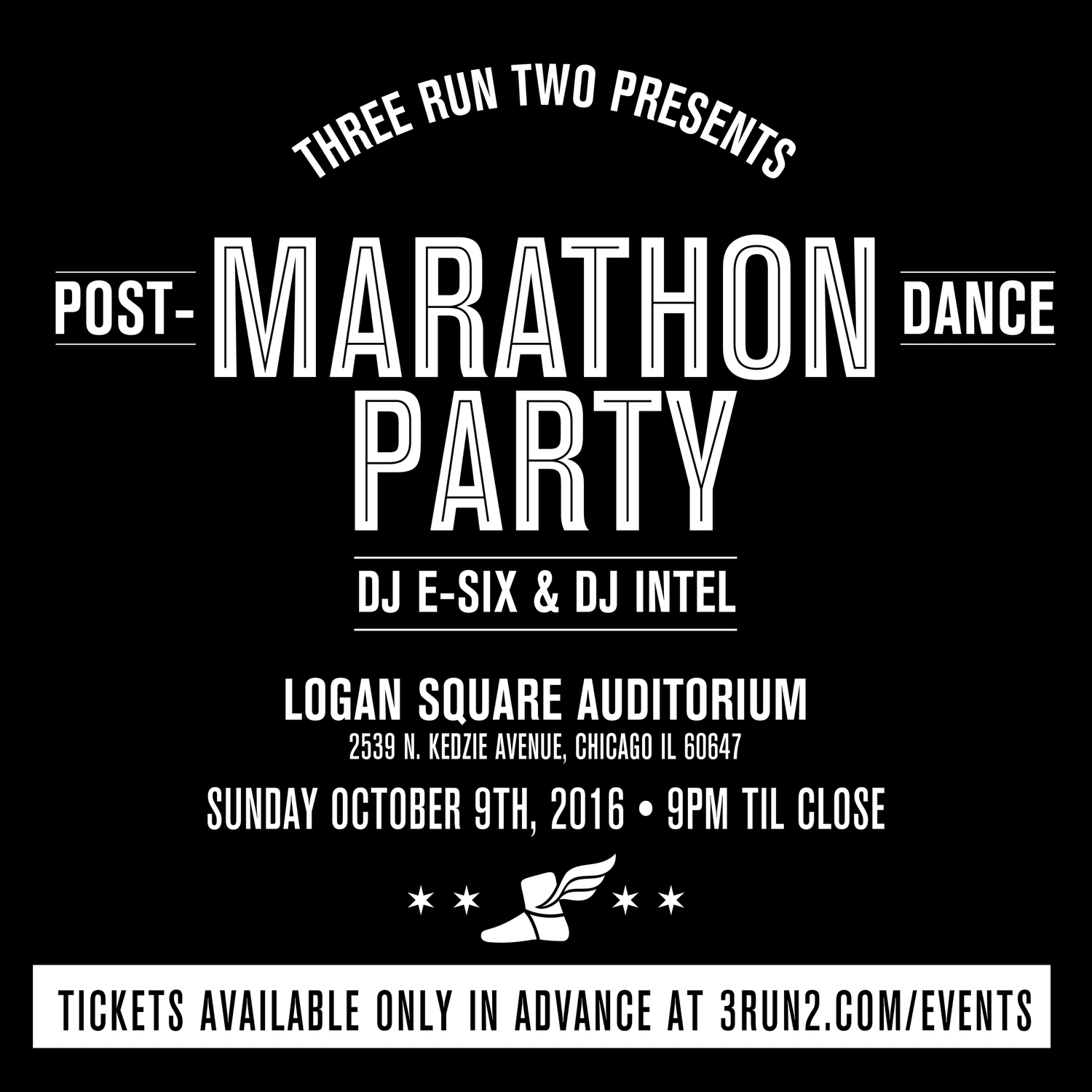 3RUN2® EVENTS — THREE RUN TWO®