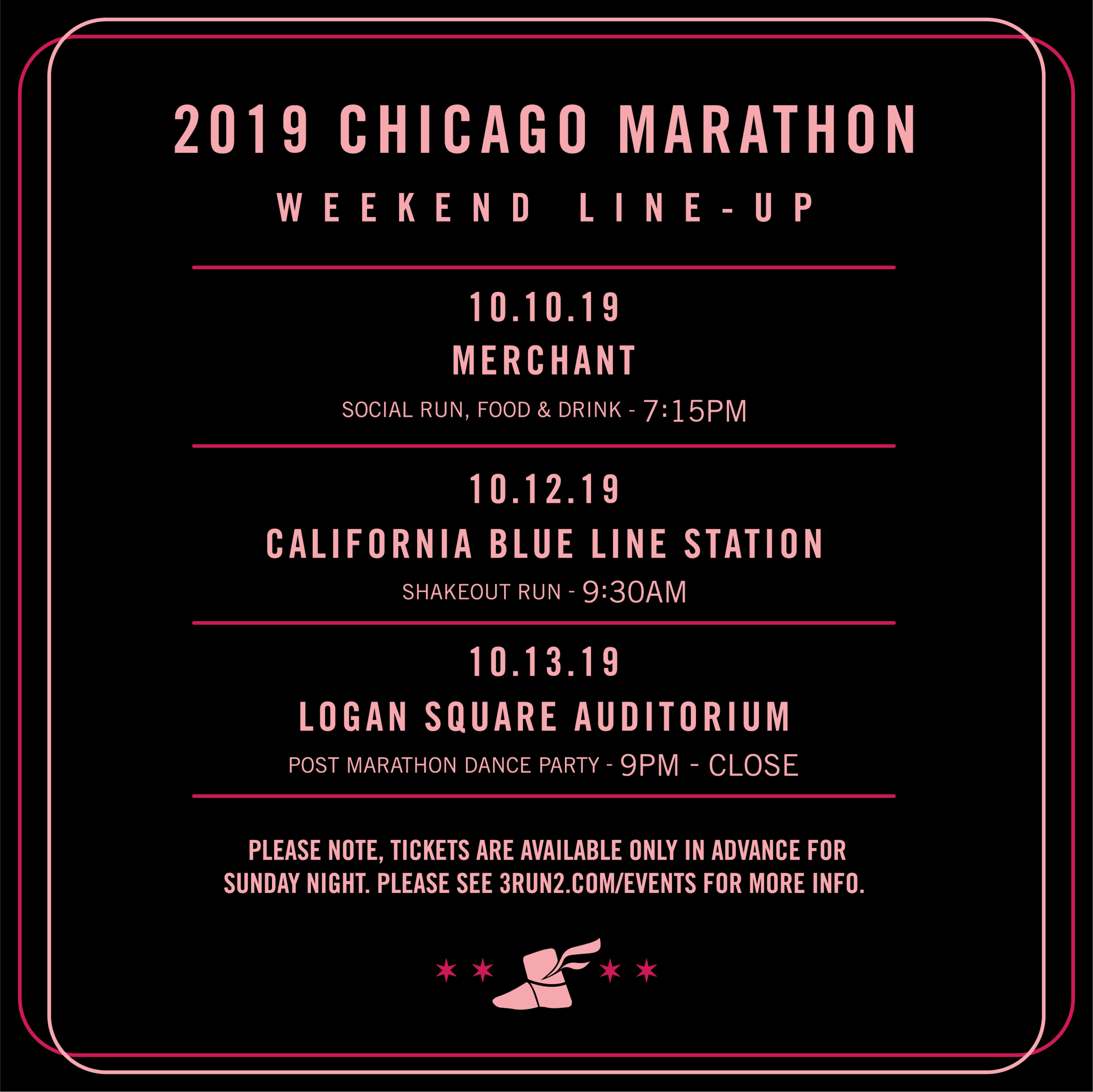 3RUN2® EVENTS — THREE RUN TWO®