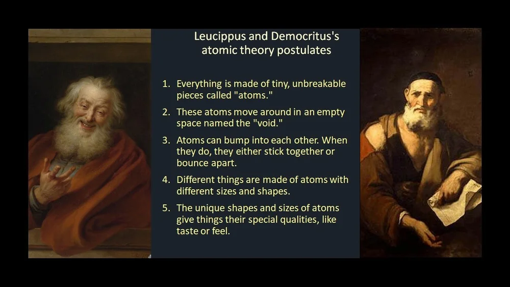 Leucippus and Democritus's Vision of Atoms — Natural Born Scientists ®, LLC