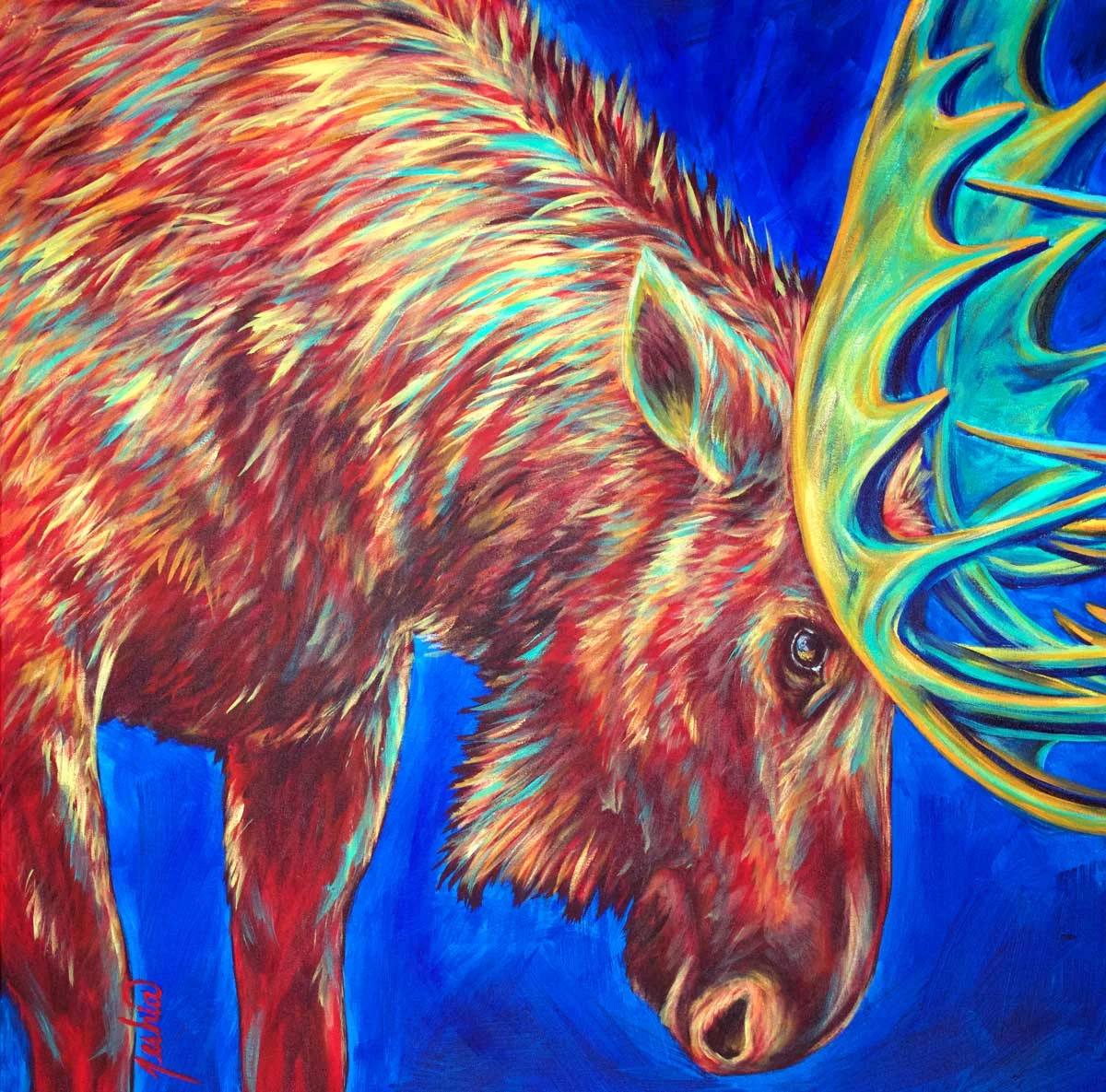 Fighting Bull Moose – Tangled • Collection | TeshiaArt