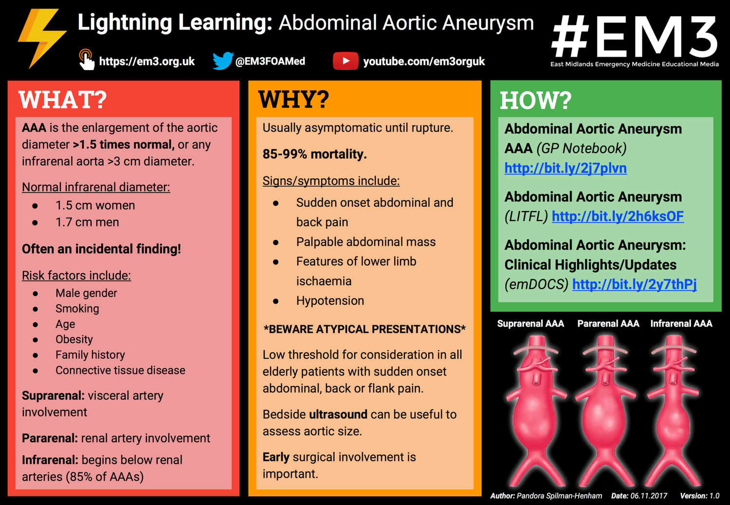 Lightning Learning: Abdominal Aortic Aneurysm — EM3