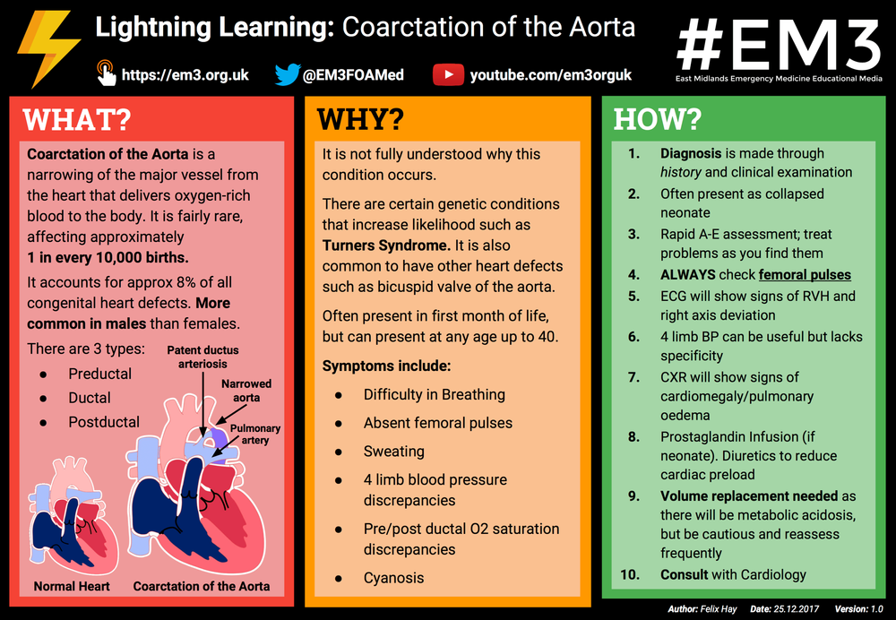 Lightning Learning: Coarctation of the Aorta — EM3