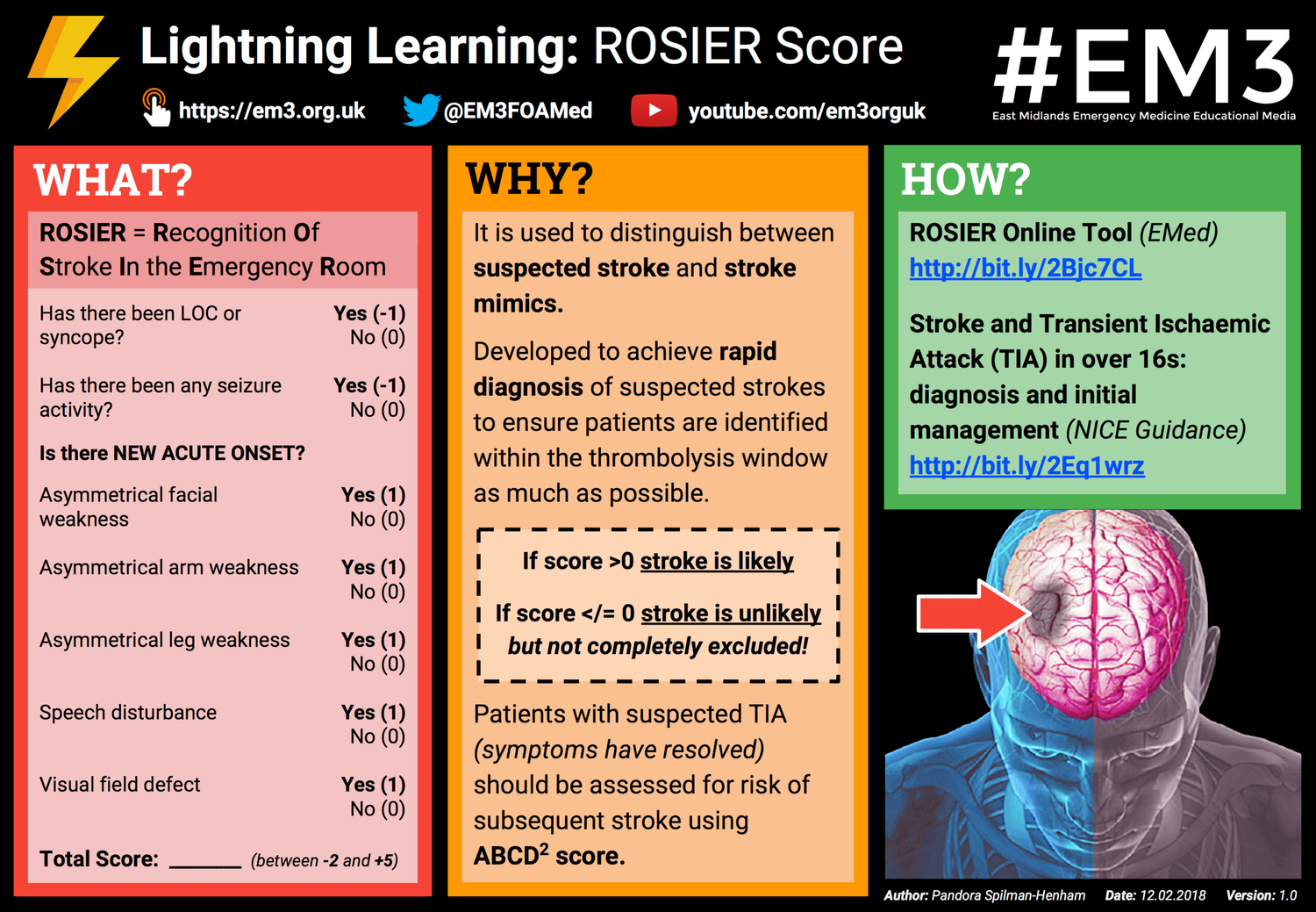 Lightning Learning: ROSIER Score — EM3