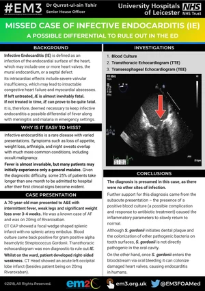 Missed Case of Infective Endocarditis (IE): A Possible Differential to ...