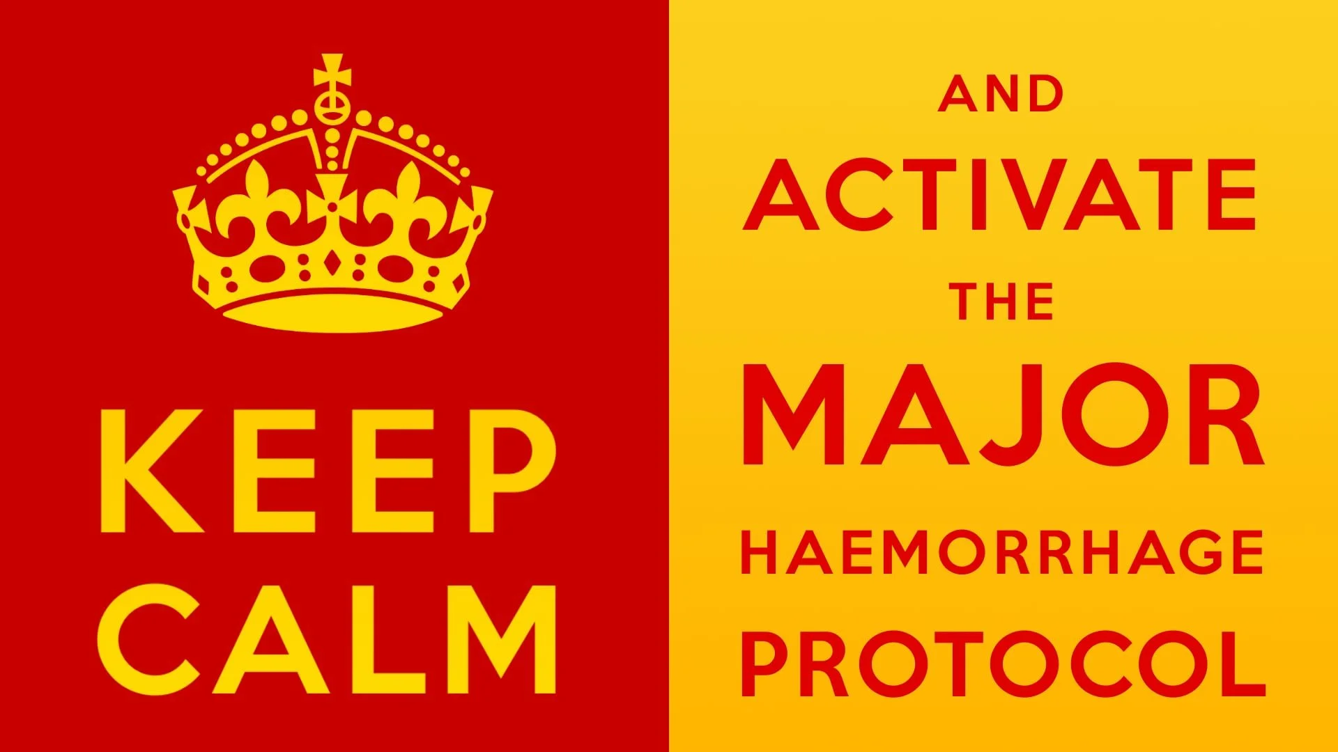 Activating the Major Haemorrhage Protocol — EM3