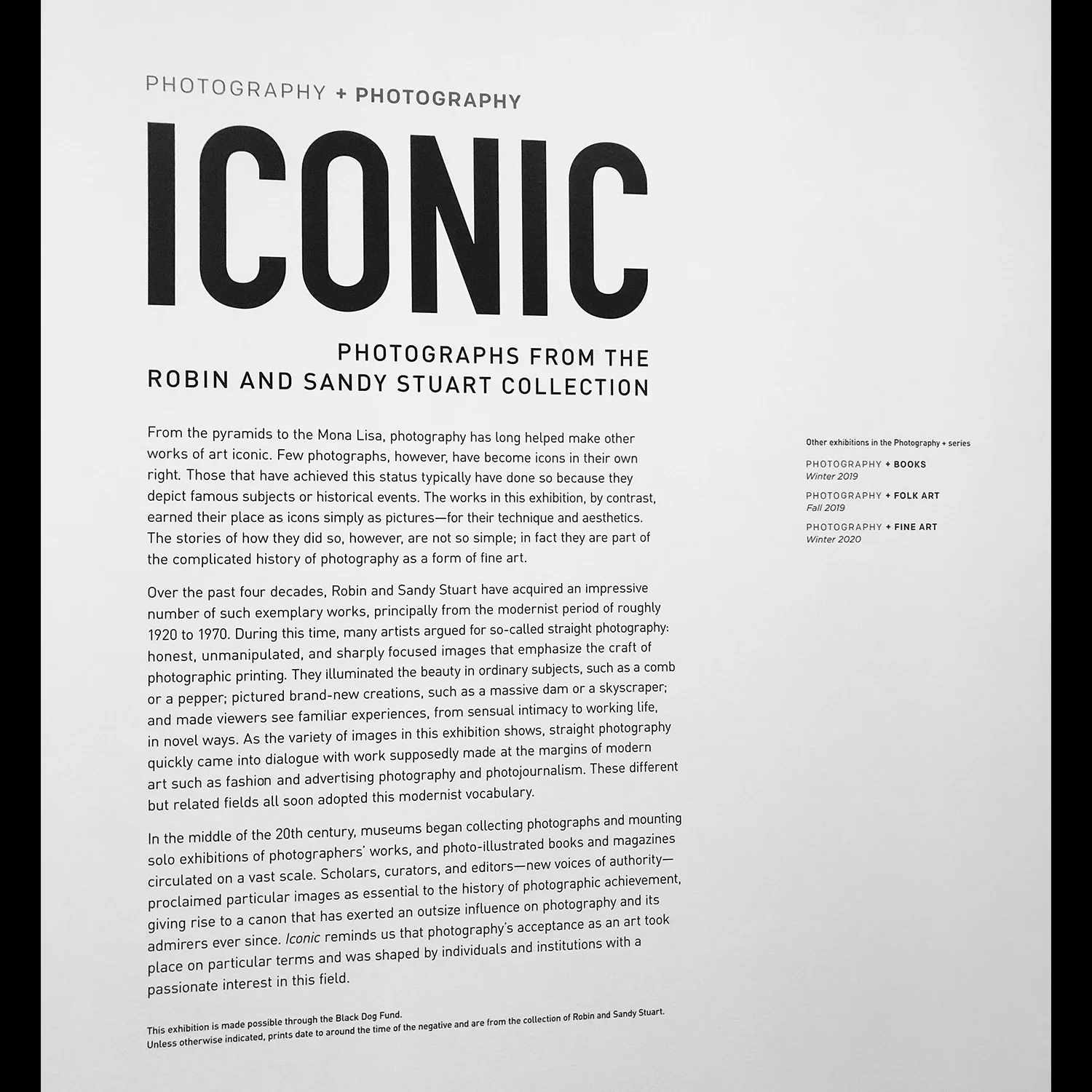 PHOTOGRAPHY + PHOTOGRAPHY Iconic: Photographs from the Robin and Sandy ...