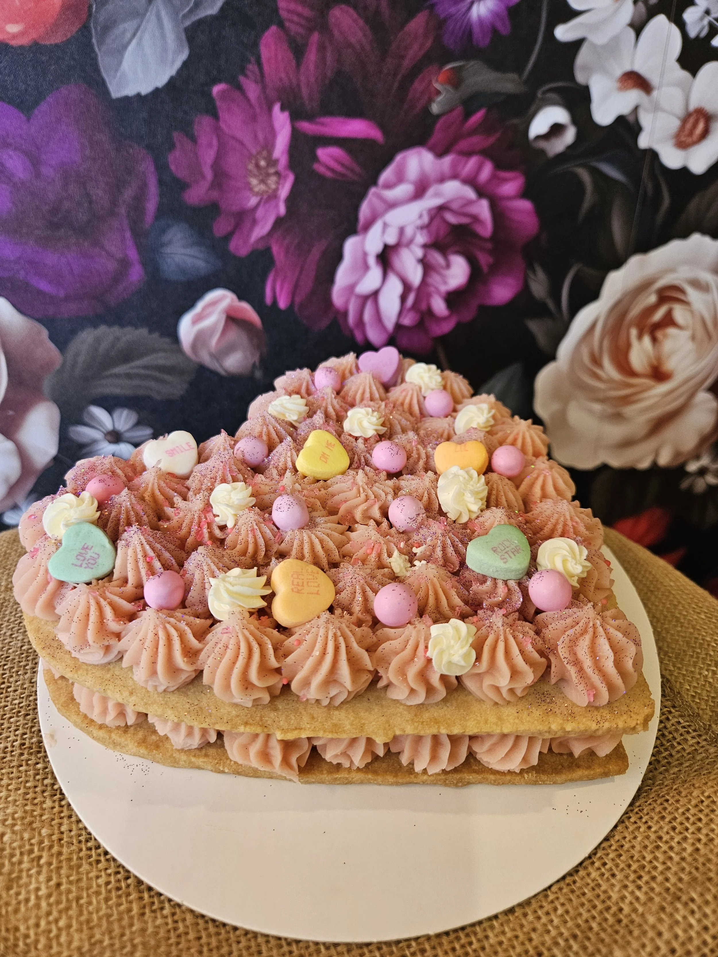 Raspberry Heart Cream Tart (8") — Sugar Fixé