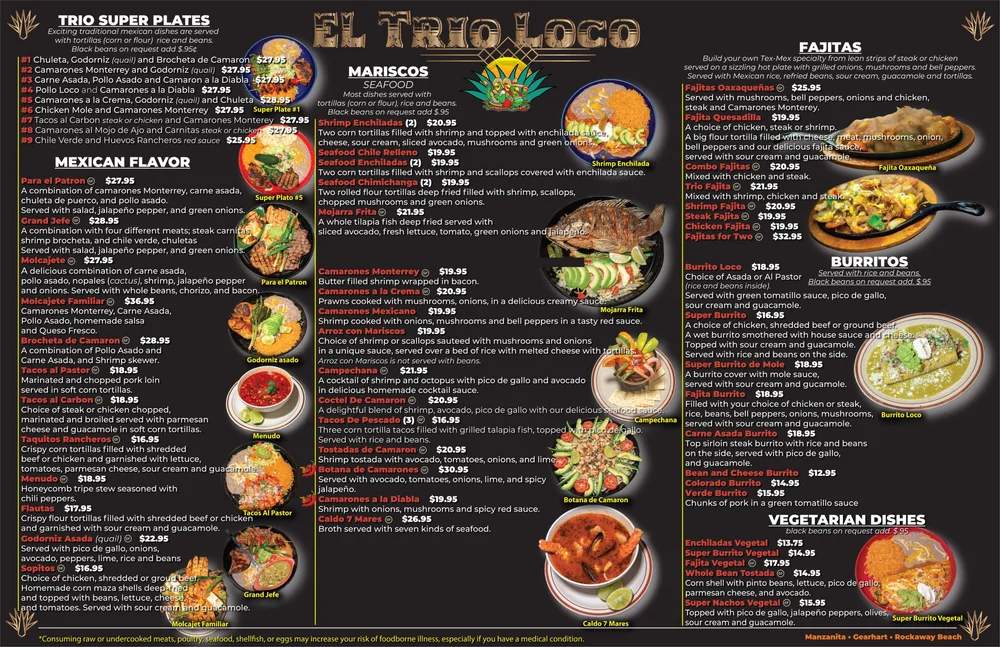 Menu — EL TRIO LOCO