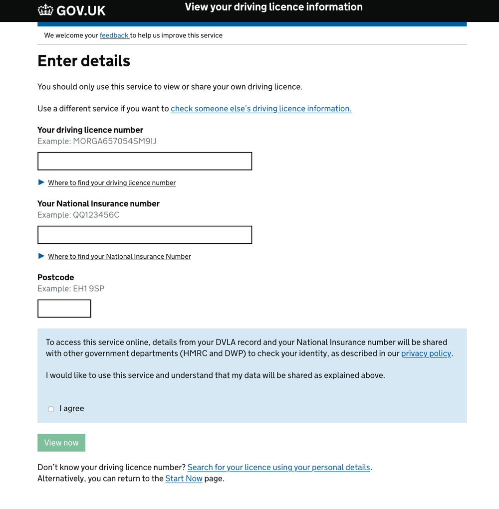 How To Generate A DVLA Check Code