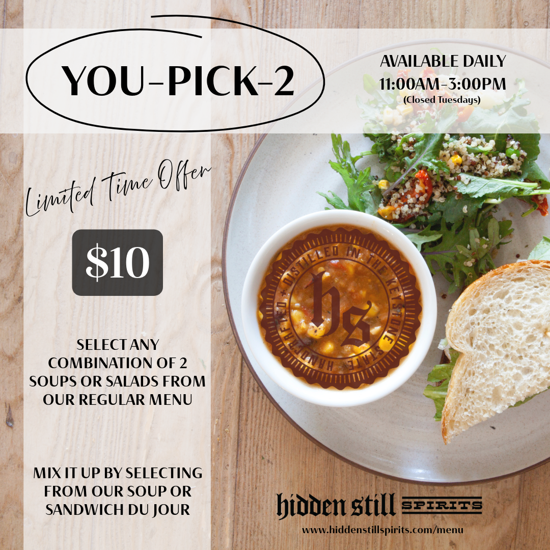 our mENUS — Hidden Still Spirits