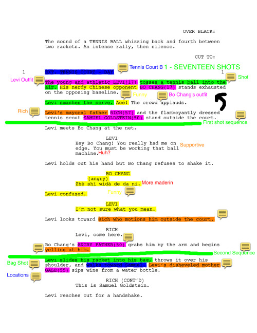 Director s Script Breakdown TomMorrisFilm Director s Script Breakdown TomMorrisFilm