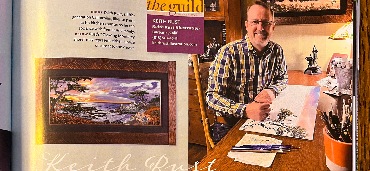 Arts & Crafts Homes Full Page Artist Guild Article — Keith Rust Illustration
