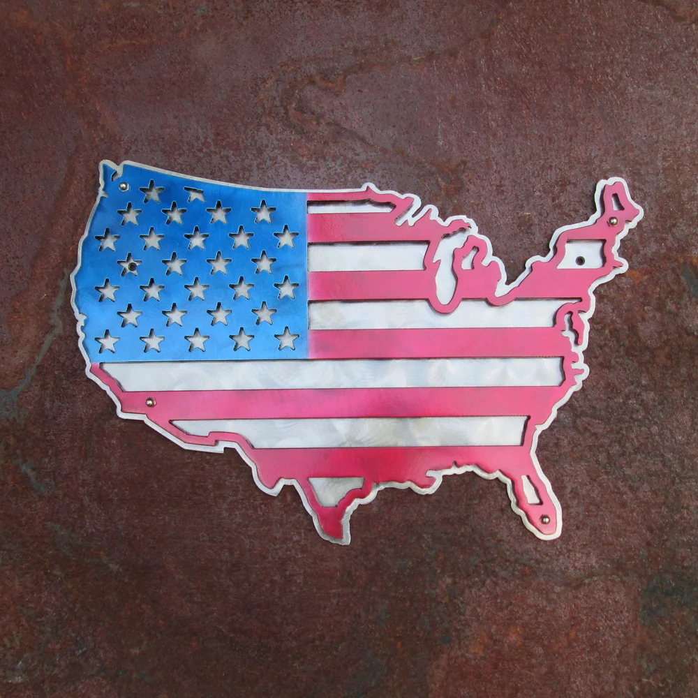 Usa Map With Flag