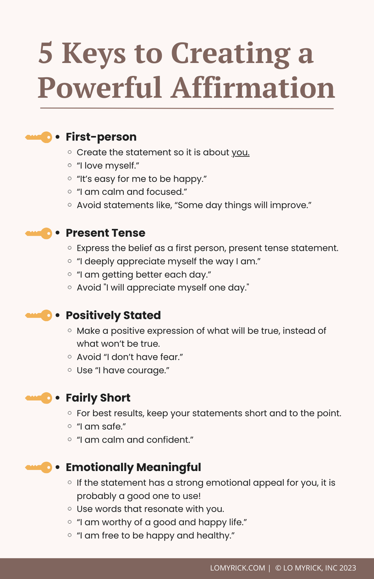 5 Rules for Creating Affirmations That Work — Lo Myrick