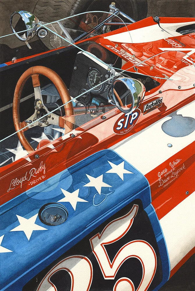 "Mister Ruby's Office" — Dan McCrary Automotive Fine Art