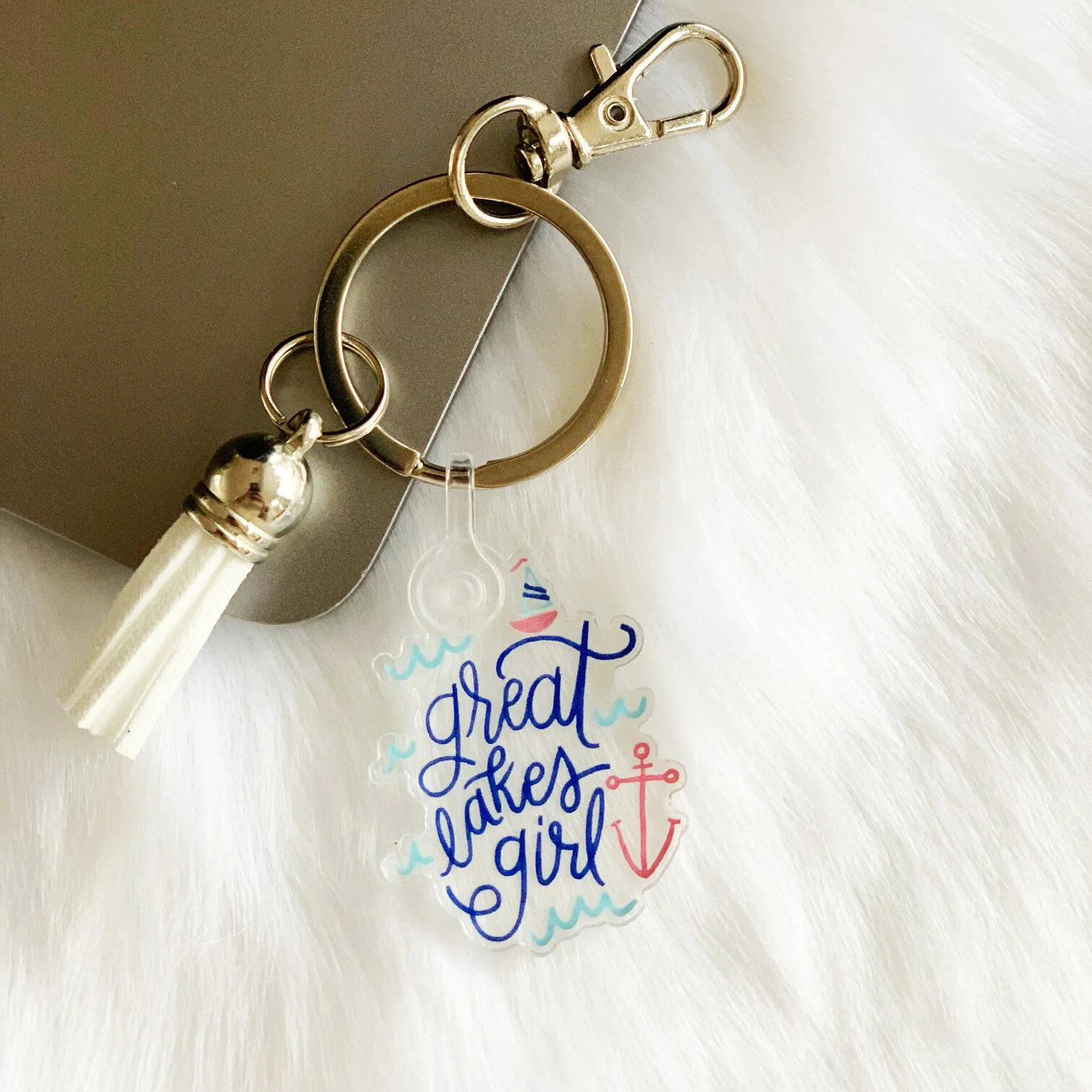 Great Lakes Girl Keychain — Dilly Dalian