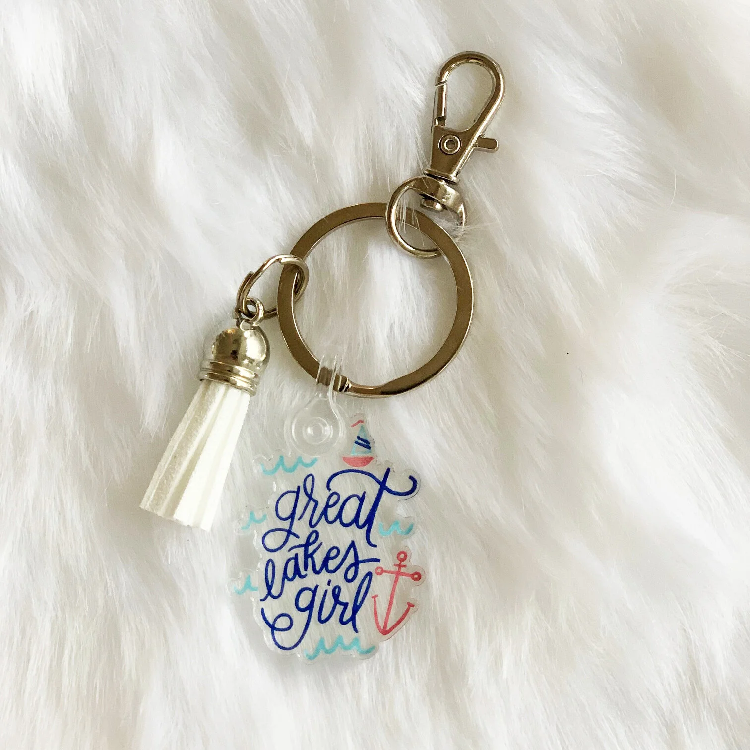 Great Lakes Girl Keychain — Dilly Dalian