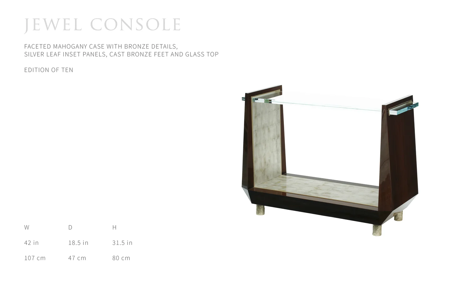 Jewel Console — Thomas Pheasant STUDIO