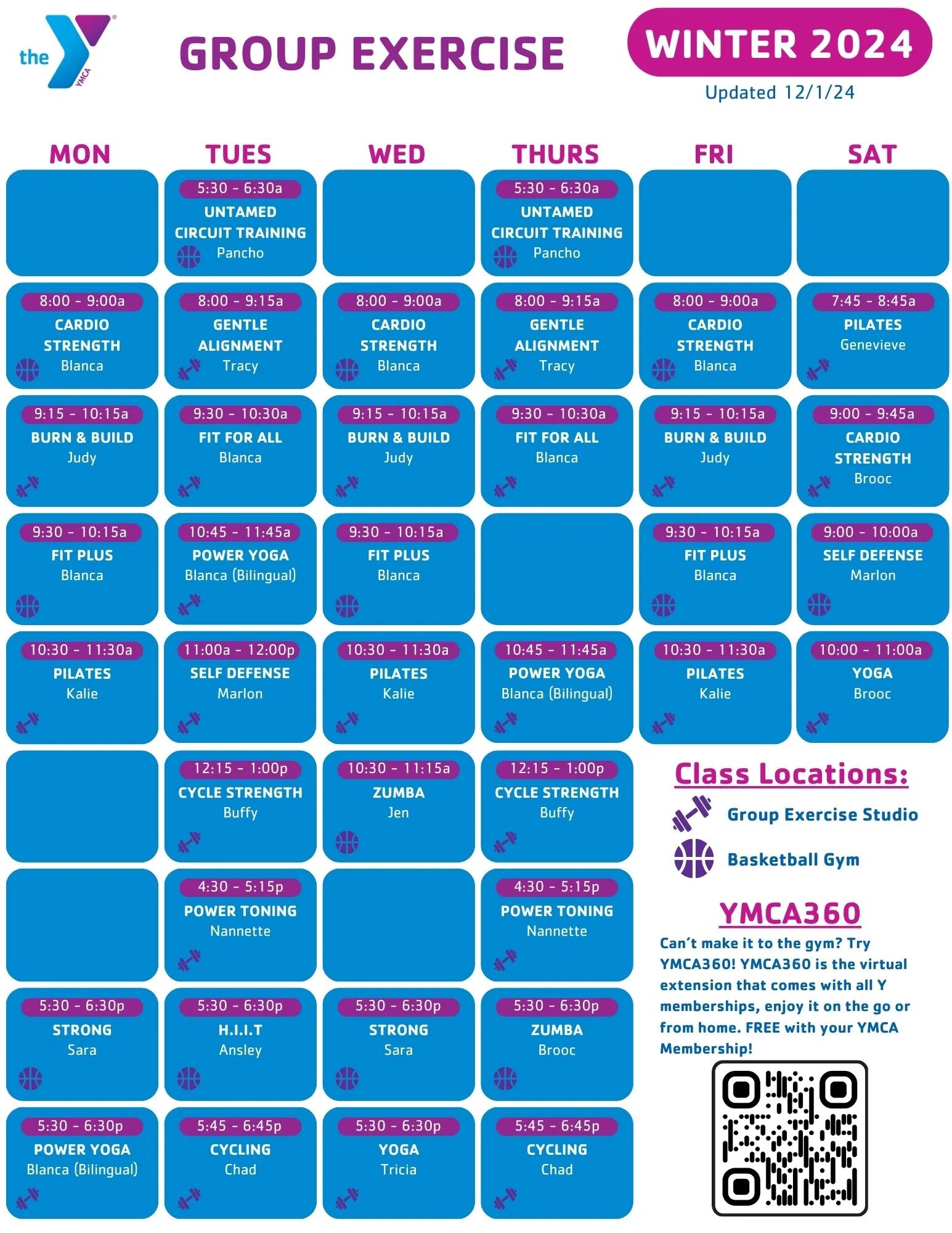 Wenatchee Valley YMCA - Schedules