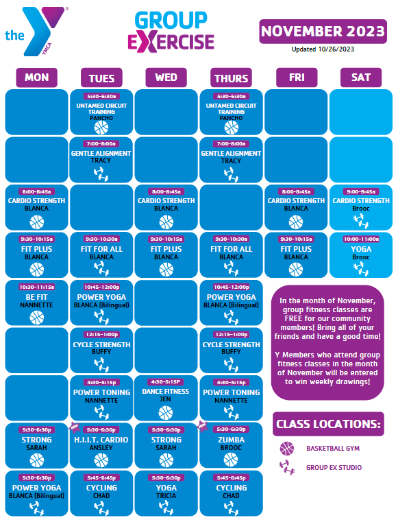 Wenatchee Valley YMCA - Schedules